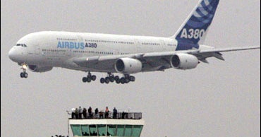 Superjumbo Jet Makes First U.S. Landings - CBS News