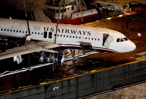 Submerged jet pulled from river