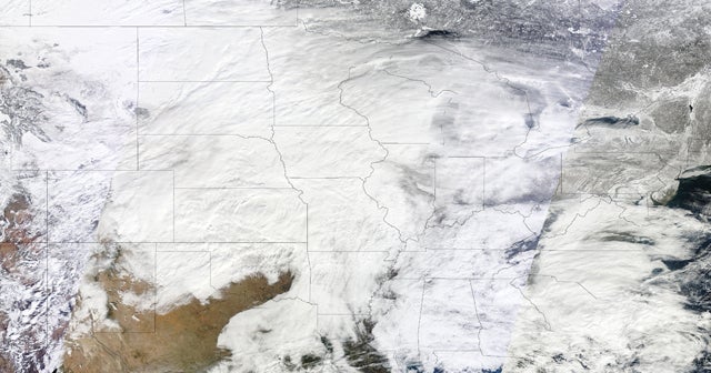Massive Snowstorm Seen From Space
