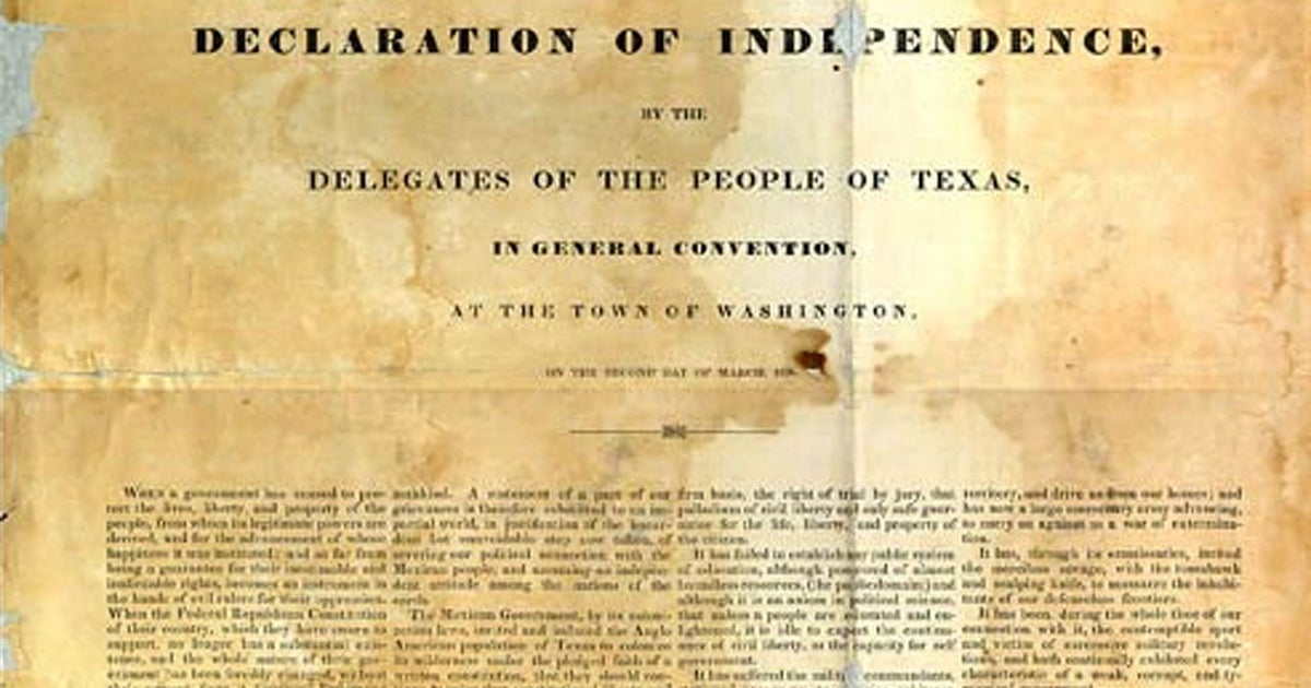 Texas Independence Day: Lone Star State turns 175 - CBS News