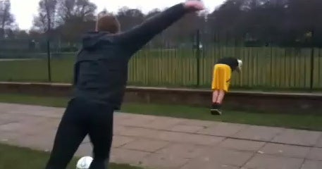 FAIL: Boy's attempt to hit kid with soccer ball "blows up" in his face ...