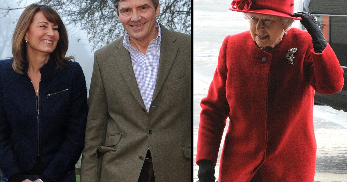 Queen Elizabeth II meets Kate Middleton's parents - CBS News