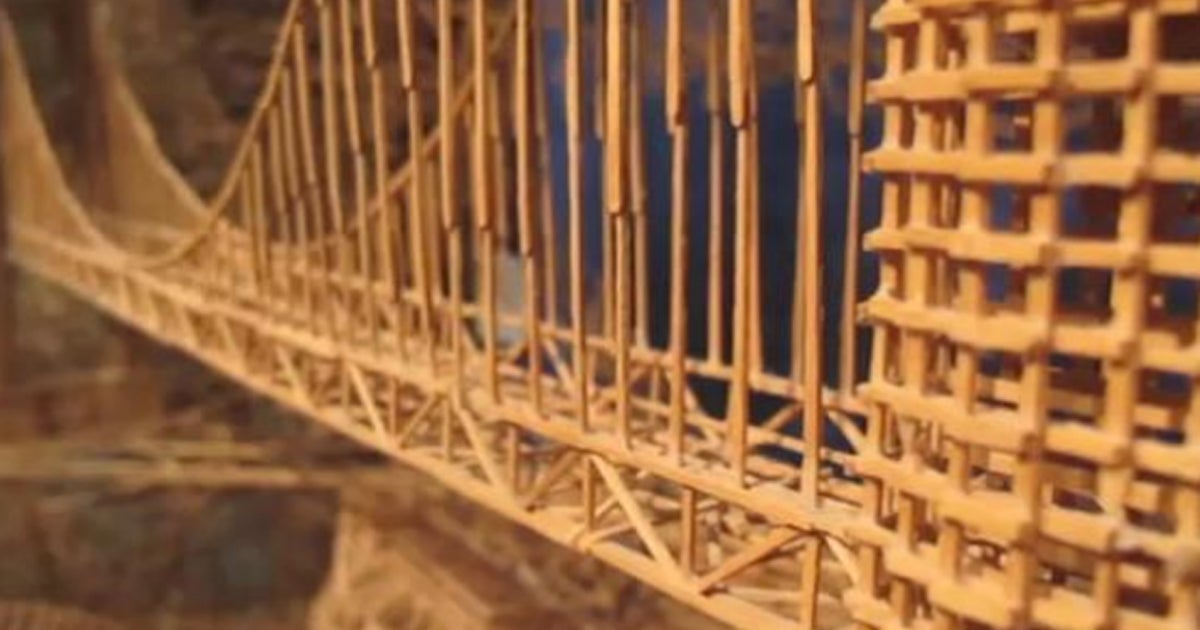 Amazing kinetic structure made from over 100,000 toothpicks depicts San ...