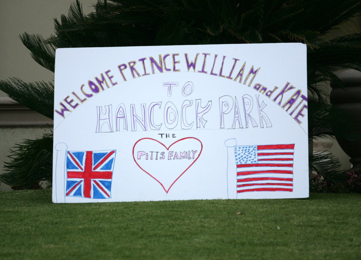 William and Kate arrive in California