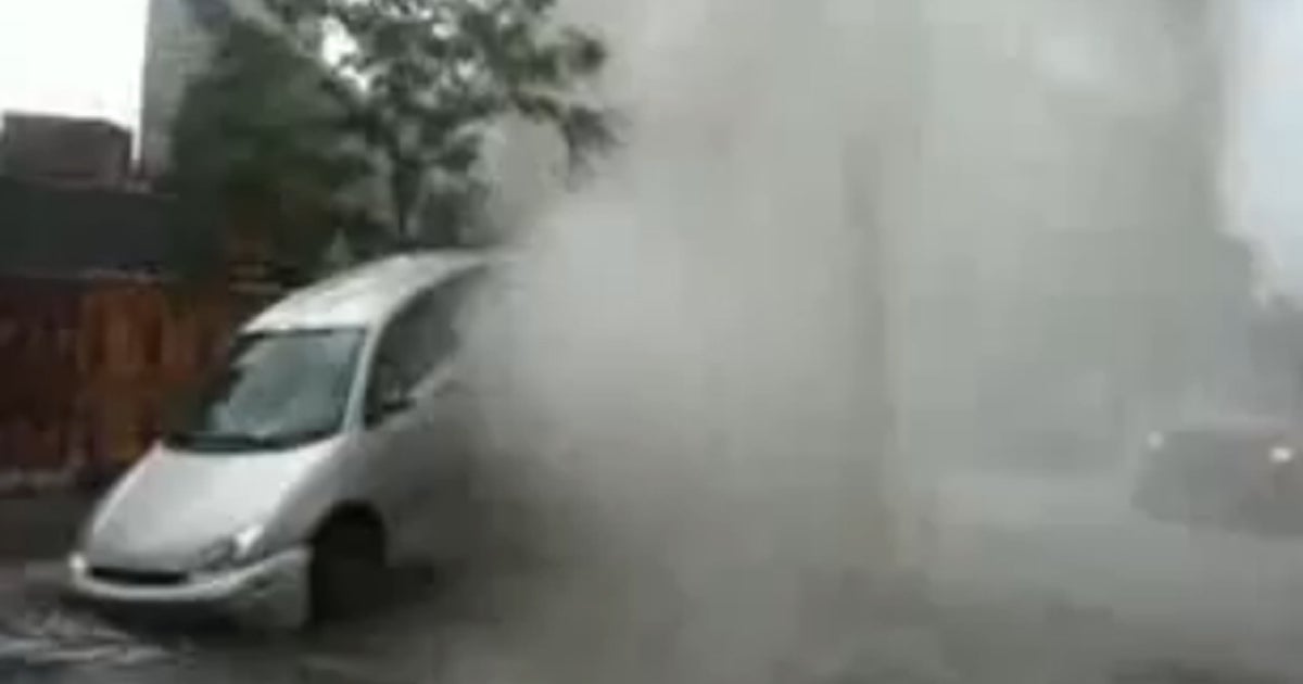 "Sewer geyser" in Montreal lifts car up in the air, wreaks havoc on ...