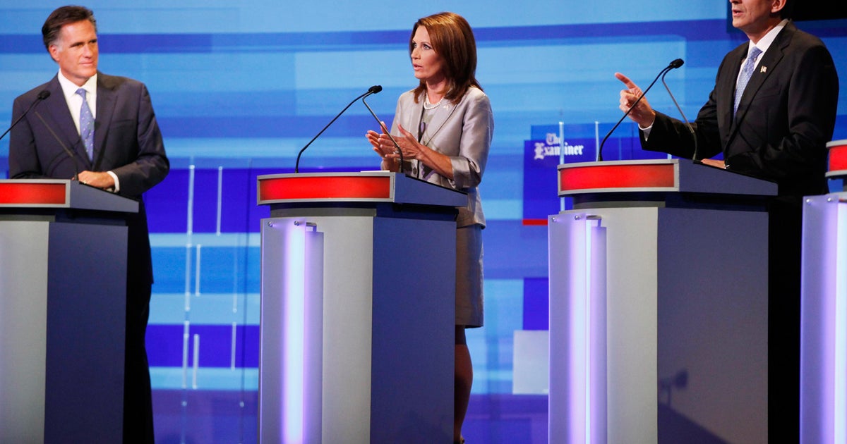 GOP debate moderators defend "submissive" question aimed at Bachmann ...
