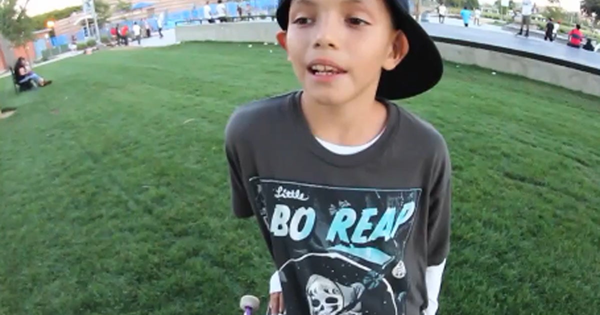 10-year-old skateboarder Rene Serrano is truly unbelievable - CBS News