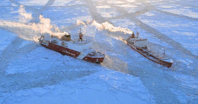 Fuel-bearing tanker nears iced-in Alaska city - CBS News