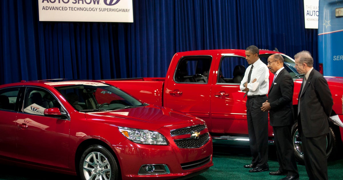At auto show, Obama touts industry success - CBS News