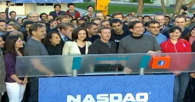 Facebook's Zuckerberg rings NASDAQ bell on day of IPO - CBS News