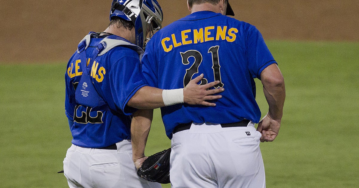 Clemens, father and son, pitch 4 2/3 scoreless innings - CBS News