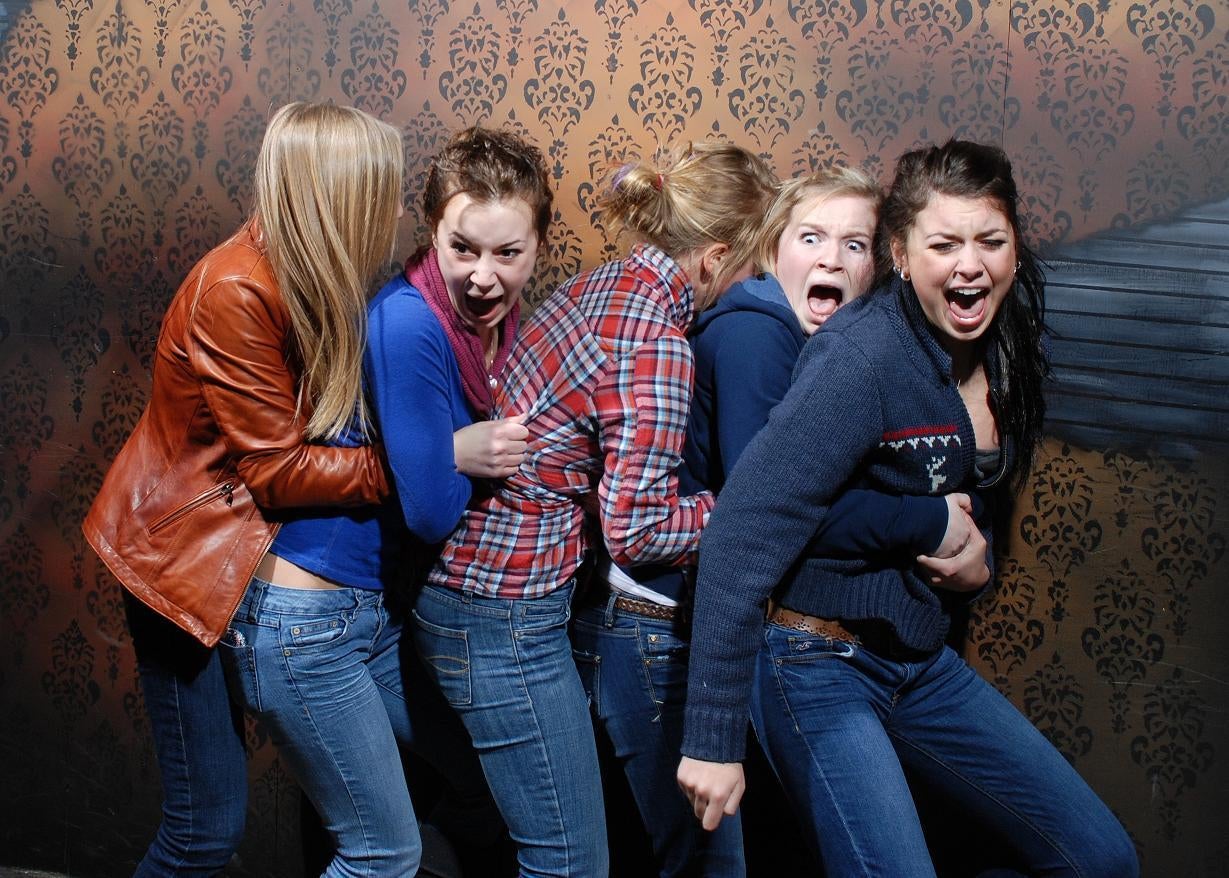 Terrified reactions at haunted house, Pt. 4
