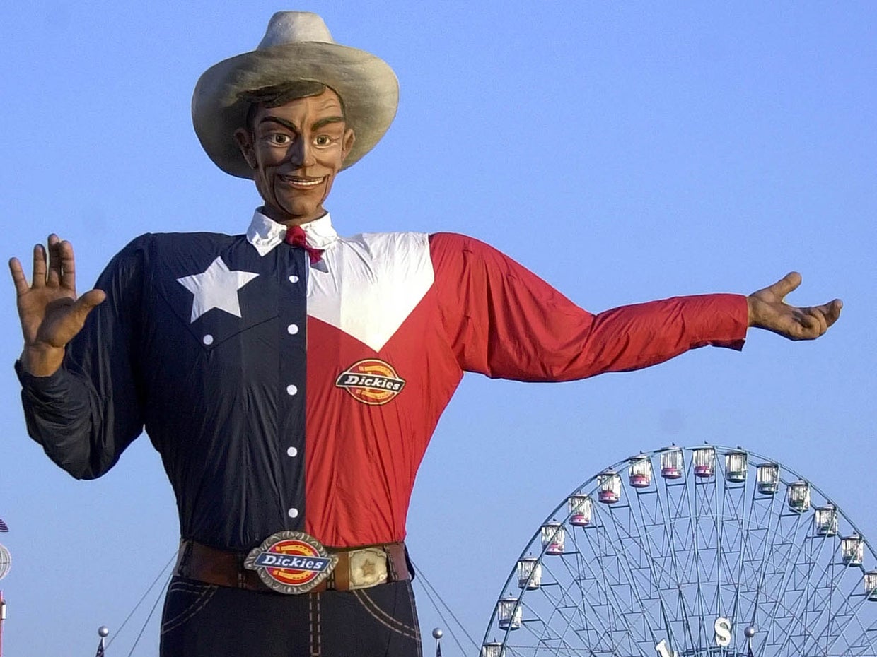 Iconic statue Big Tex goes up in flames - CBS News