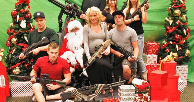 Santa and machine guns