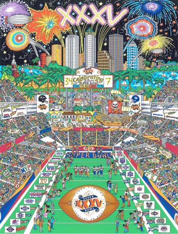 Super Bowl artist Charles Fazzino