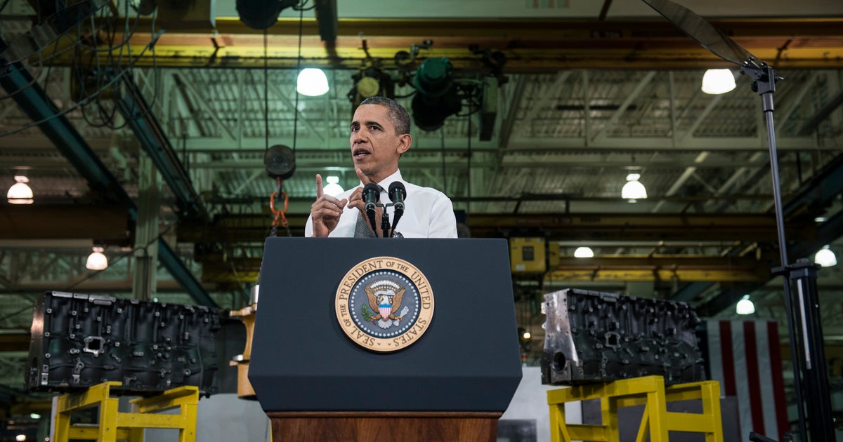 Obama takes manufacturing push on the road - CBS News