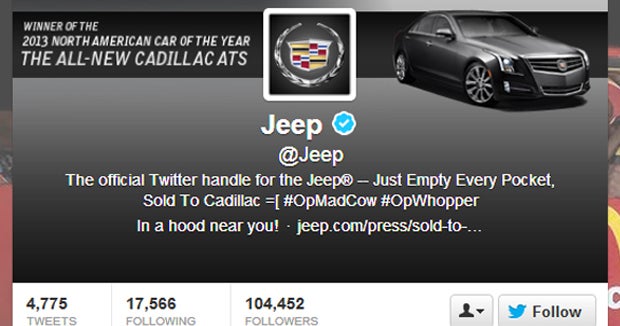 Jeep's Twitter account hacked - CBS News
