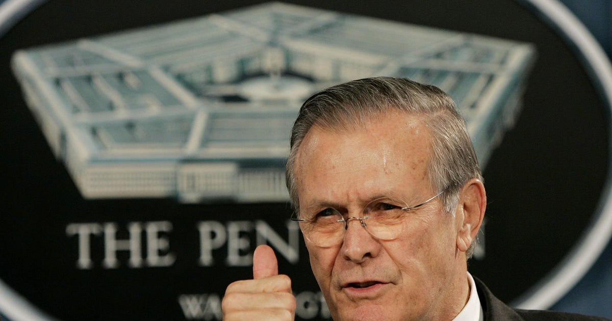 Donald Rumsfeld, defense secretary under 2 presidents, dies at 88 - CBS ...