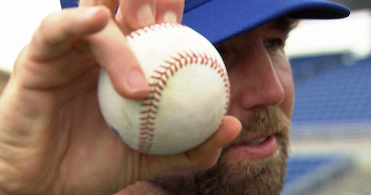 MLB's only "knuckler" shows his stuff - CBS News