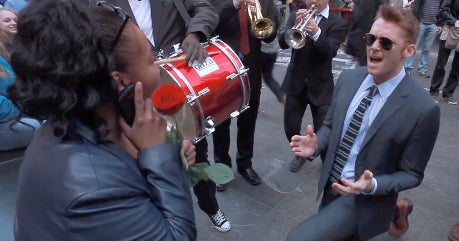 Love is in the air with the wooing of women in public - CBS News