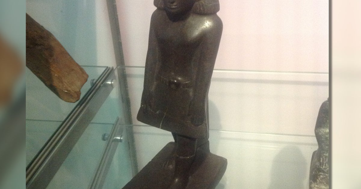 Ancient Egyptian statue spins on its own at Manchester Museum - CBS News