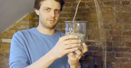 See physics phenomenon of self siphoning beads - CBS News