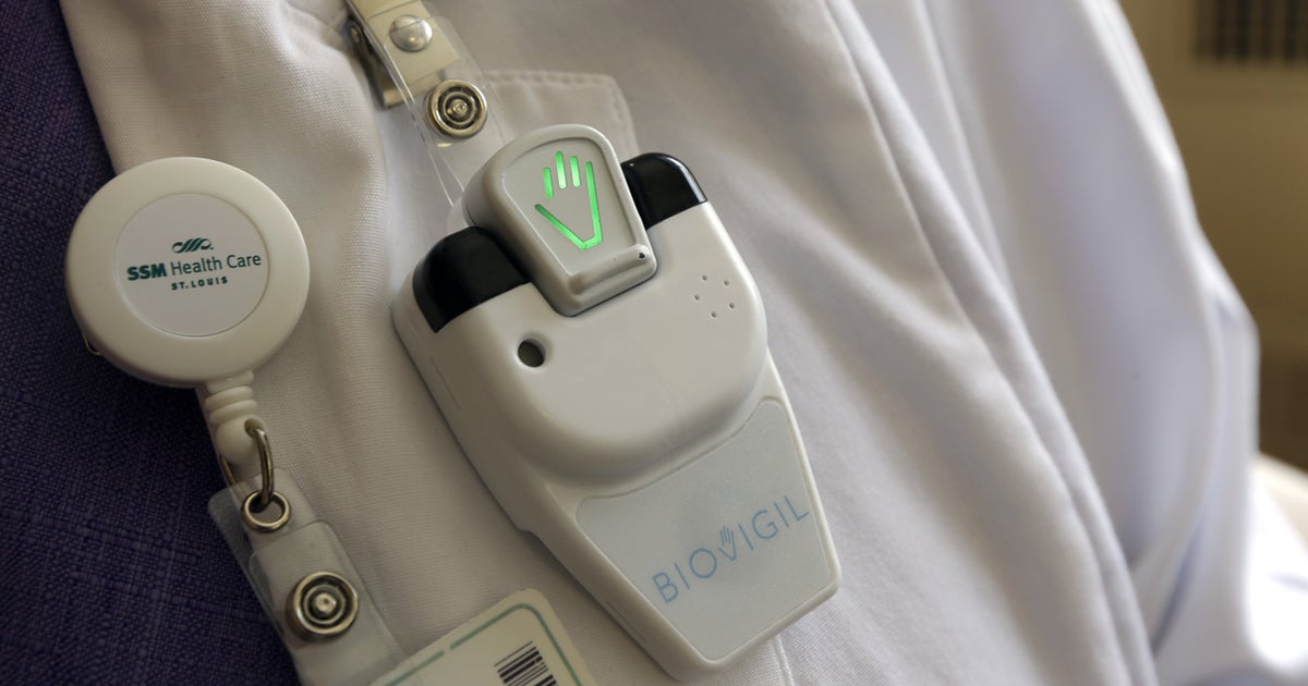 Forget to wash? Devices track hand washing adherence in hospitals - CBS ...