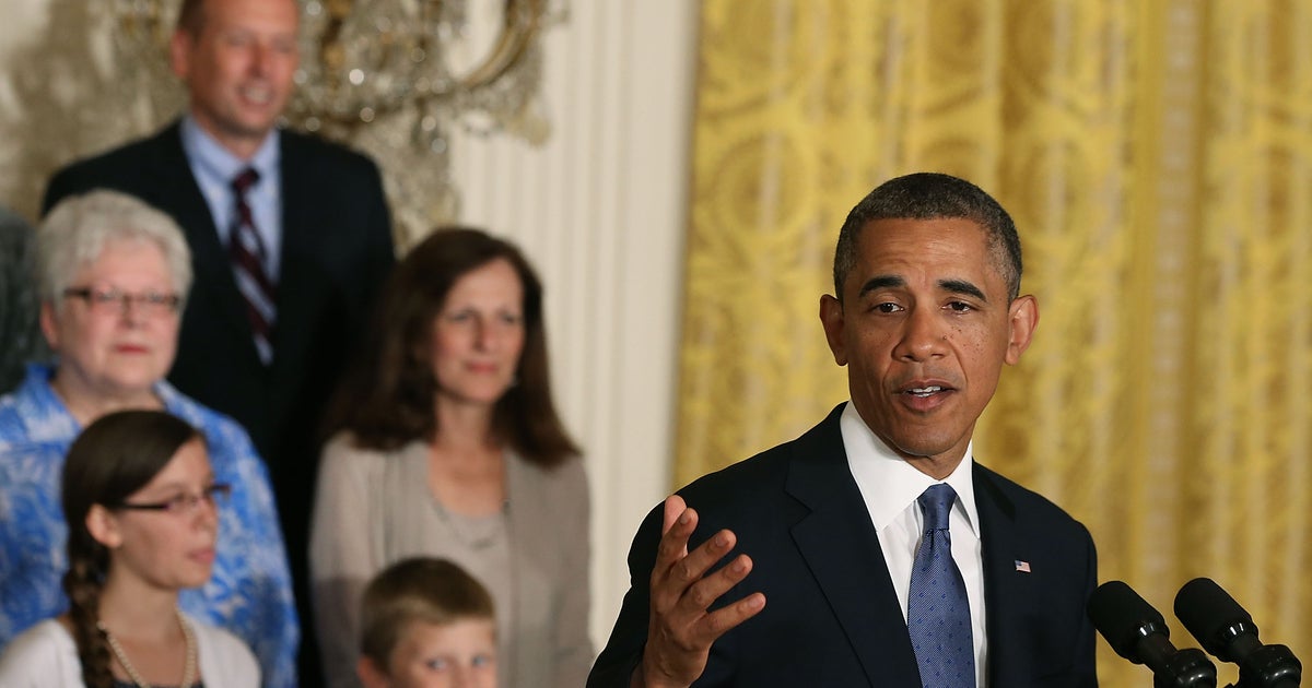 Obamacare "doing what it's designed to do," president says - CBS News