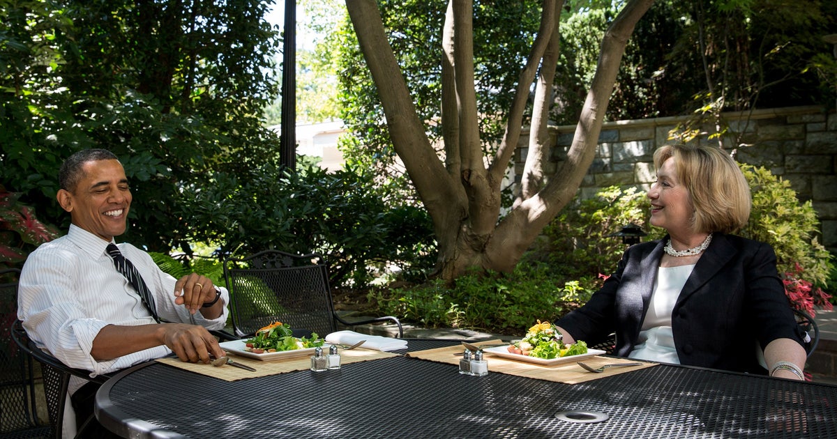 Hillary Clinton, Obama lunch at the White House - CBS News