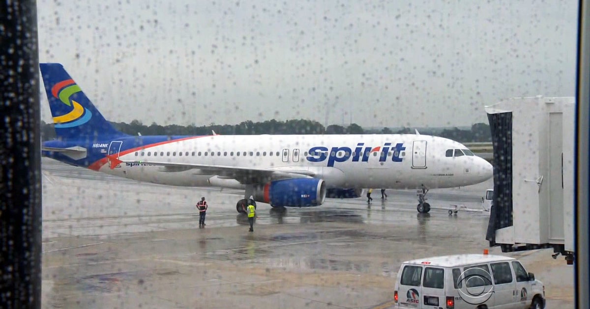 Spirit Airlines plane lost engine parts before emergency landing - CBS News