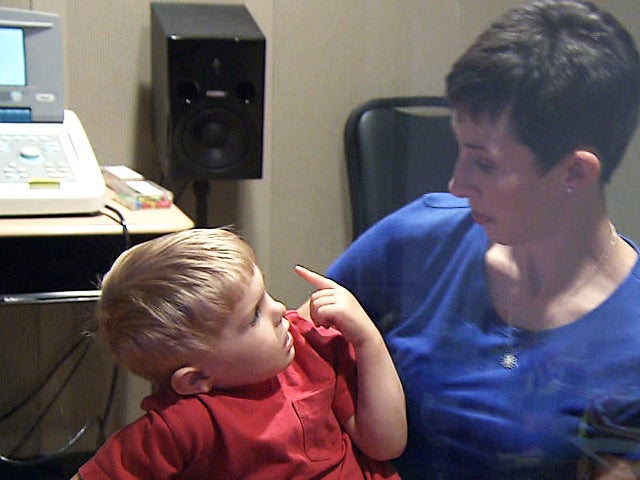 Little Grayson makes progress with auditory implant - CBS News