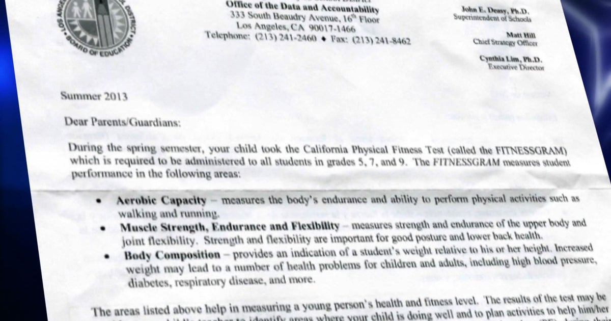 "Fat letters" outrage some California parents - CBS News