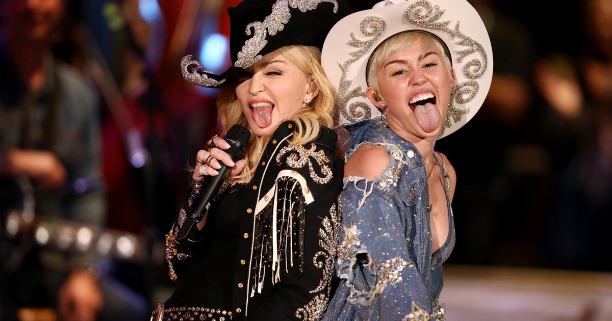 Miley Cyrus duets with Madonna for "MTV Unplugged" special - CBS News