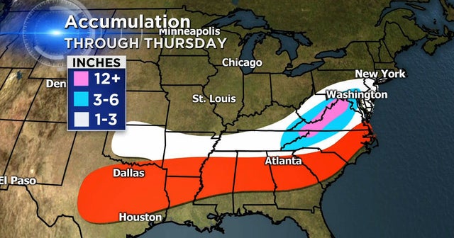 Weather forecast: Snow and freezing rain to move to Northeast - CBS News
