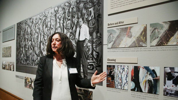 Jackson Pollock's painting, "Mural," emerges from restoration brighter ...