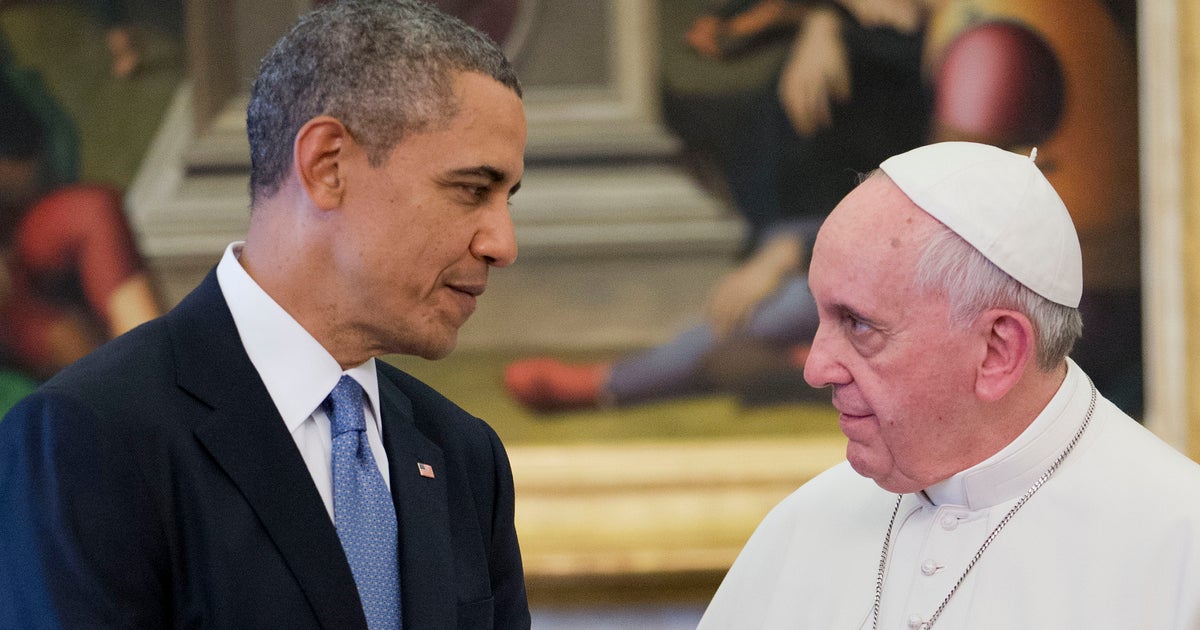 President Obama and Pope Francis meet at the Vatican - CBS News