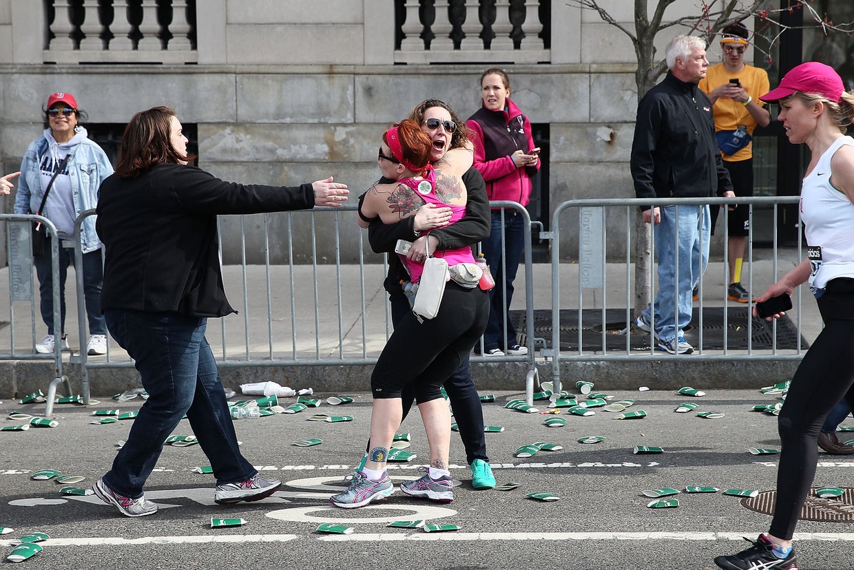 Iconic images of the terrifying Boston Marathon bombing