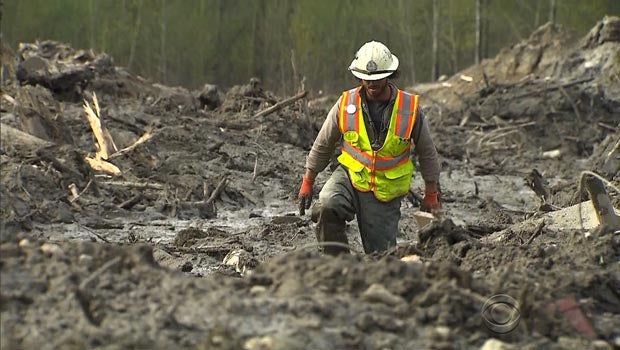 A month after deadly mudslide, a firsthand look for the president - CBS ...