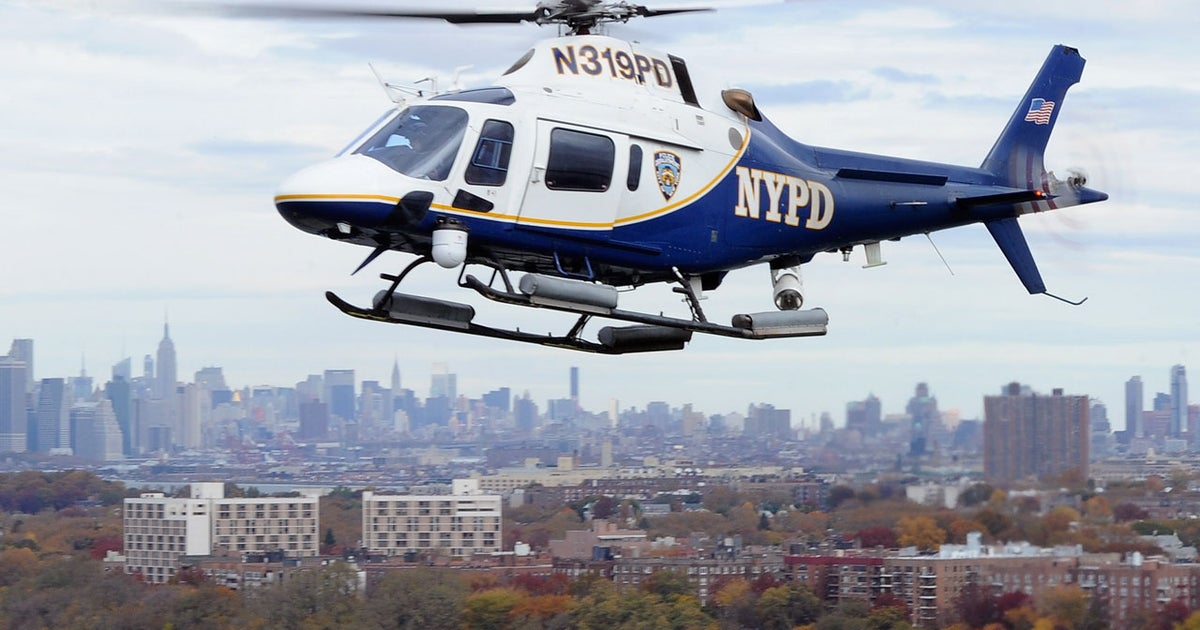 NYPD helicopter rescues hiker trapped on cliff - CBS News