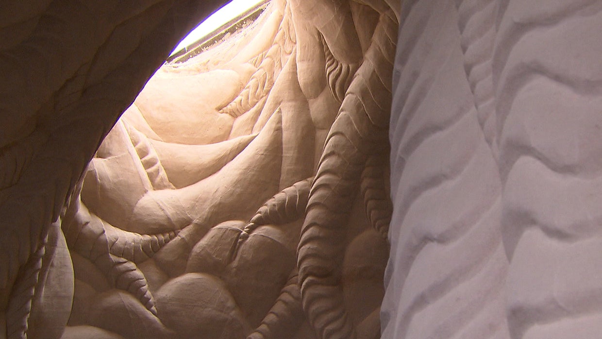The cave digger: Hewing art from the very landscape - CBS News