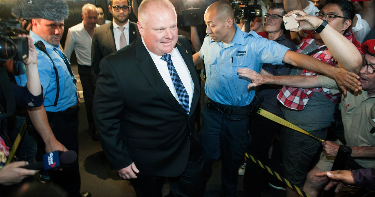 Toronto Mayor Rob Ford returns to work after rehab stint - CBS News