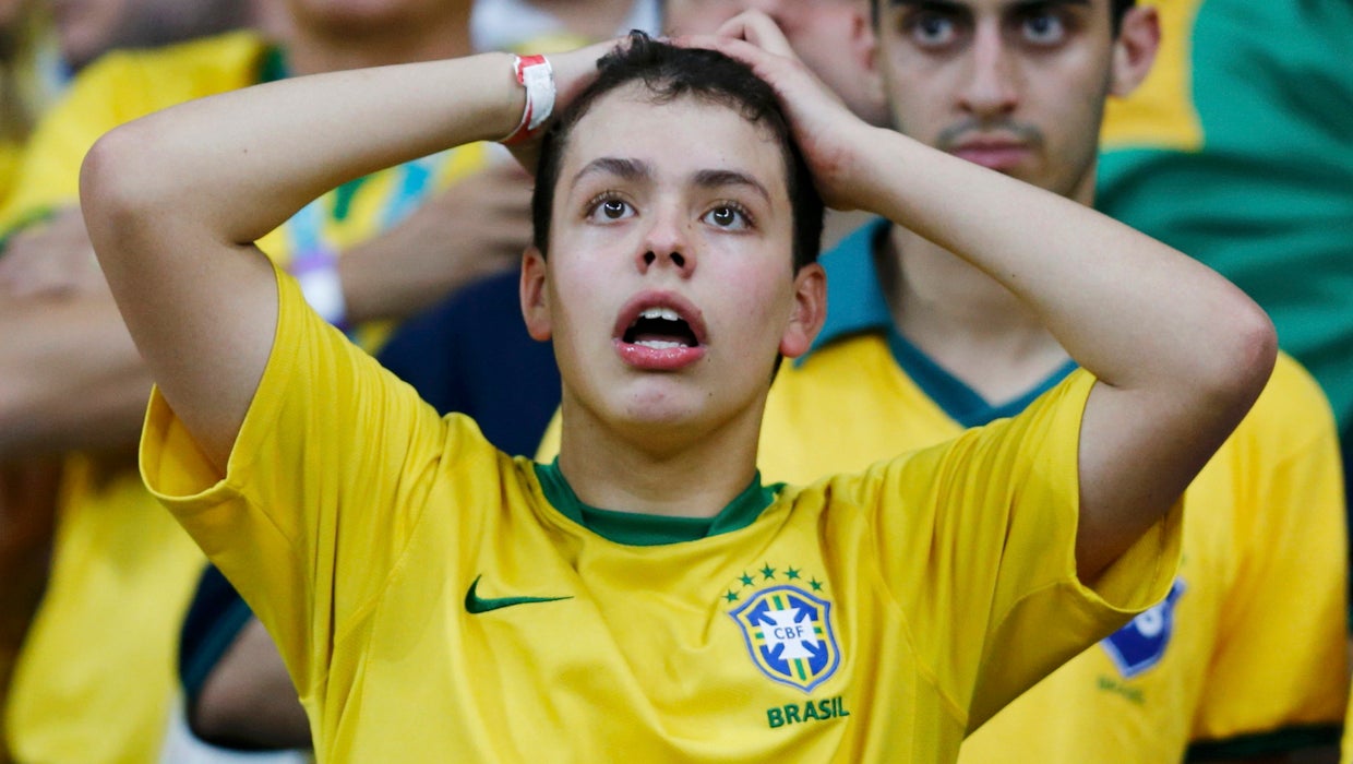 World Cup 2014: The agony of defeat! Brazil fans go from excitement to ...