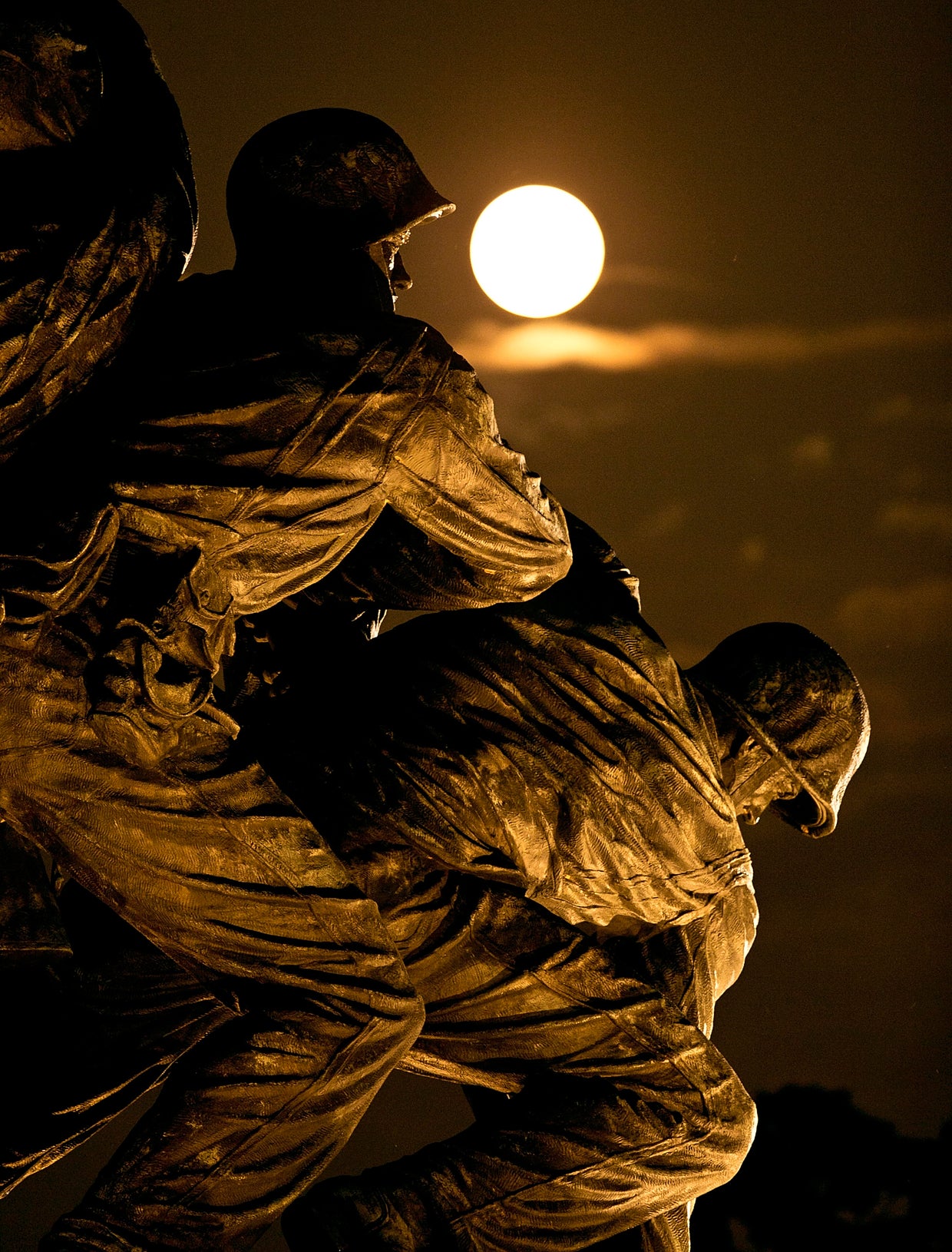 Supermoon lights up the night sky