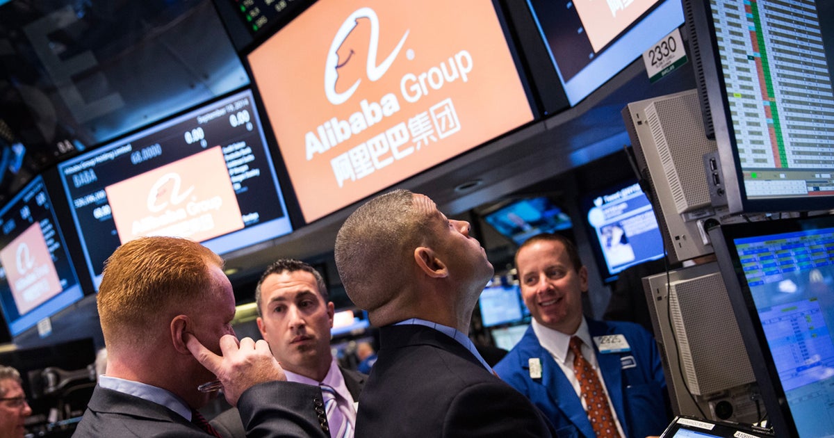 Alibaba IPO: Stock opens for trading at $92.70 a share - CBS News