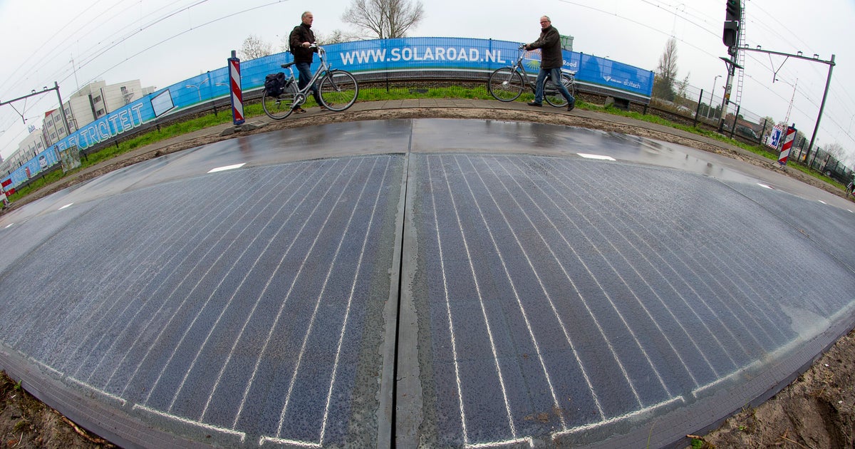 Netherlands testing bike paths that double as solar panels - CBS News