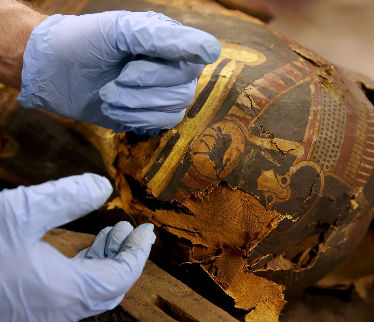Scientists open mummy's coffin in Chicago