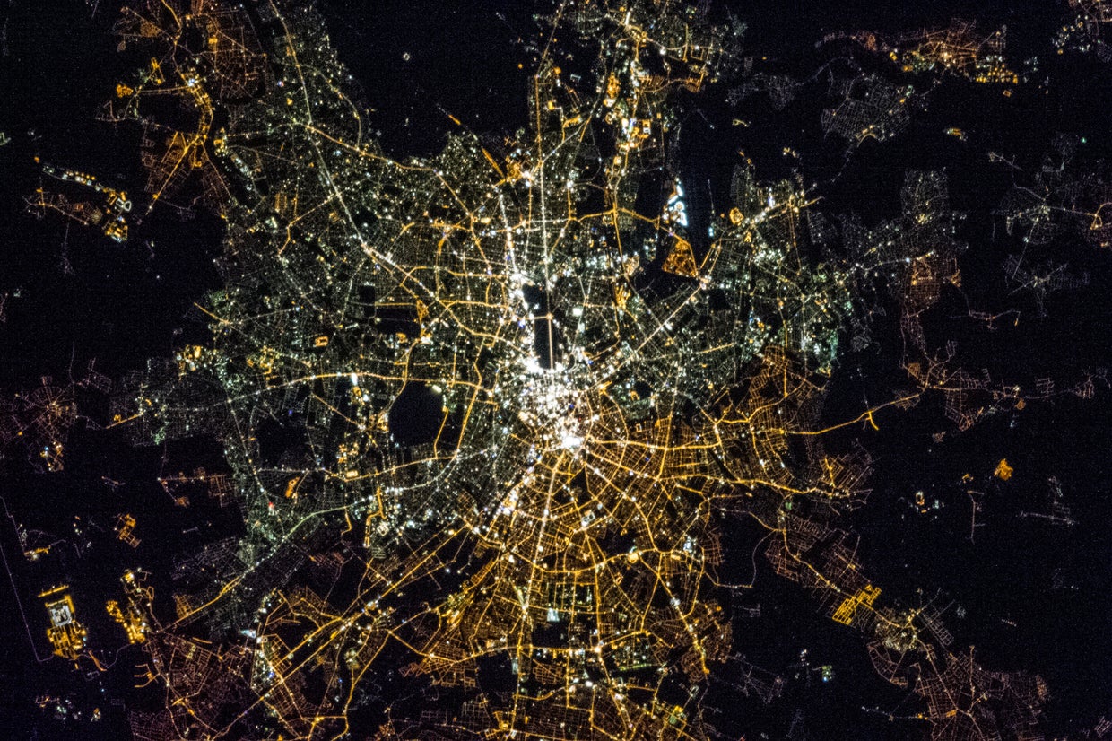 City lights from space