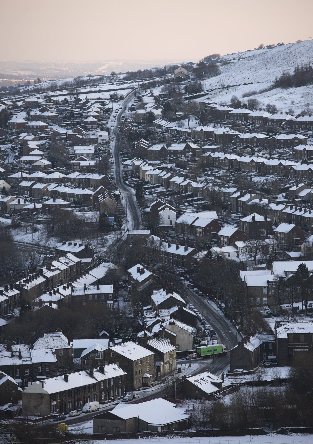 First snowfall in Britain