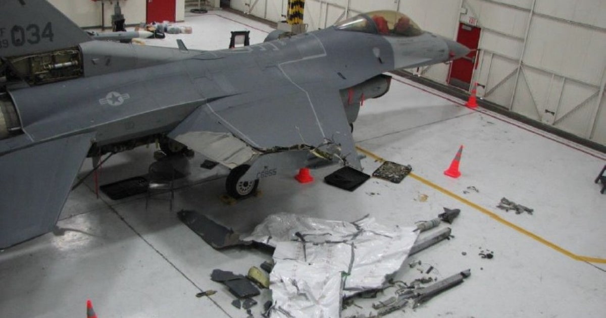 Student pilot lands F-16 with wing sheared off after midair collision ...