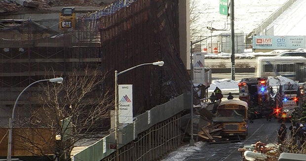 New York City building partially collapses in Manhattan - CBS News